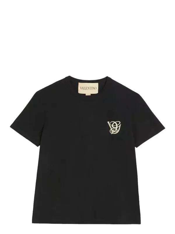 Valentino Garavani Embroidered-logo T-shirt - Black