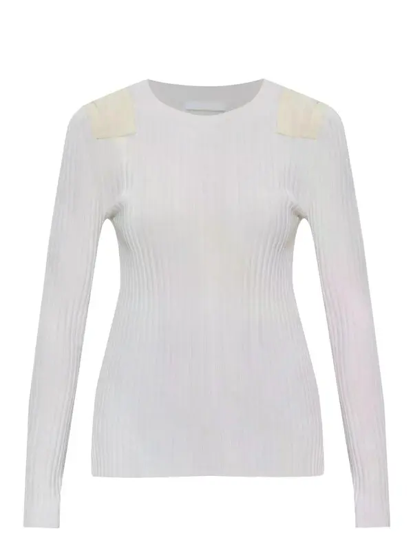 Helmut Lang Ribbed Long-sleeve Top - White