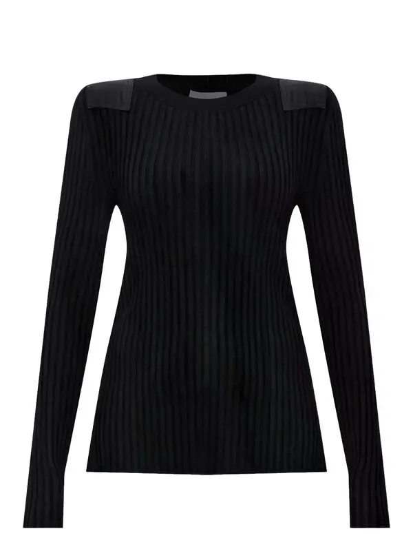 Helmut Lang Ribbed Long-sleeve Top - Black