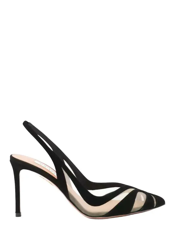 AQUAZZURA 85mm Lune Pumps - Black
