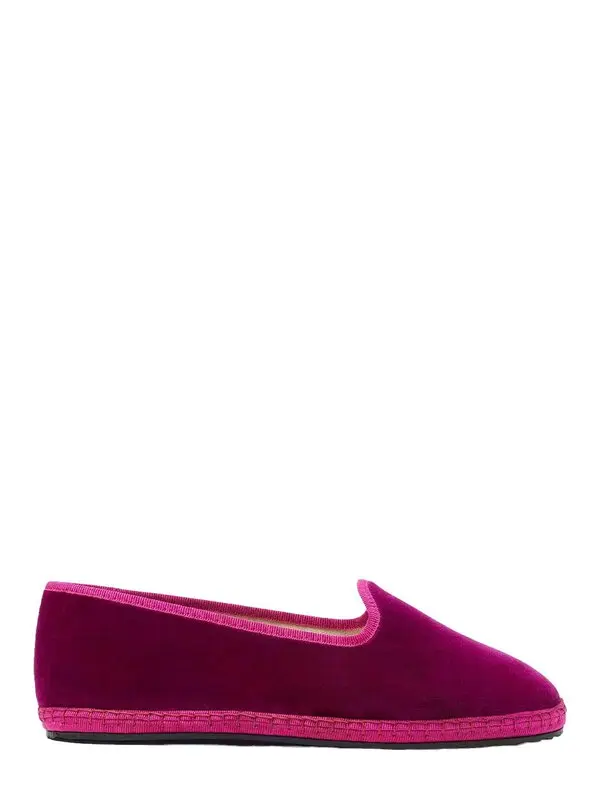 SCAROSSO Valentina Velvet Slippers - Pink