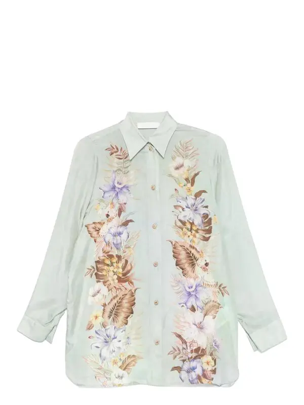 Zimmermann Coco Silk Shirt - Green