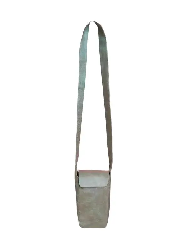 COA NYC Metallic Leather Crossbody Bag - Grey