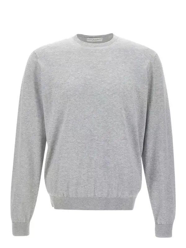 FILIPPO DE LAURENTIIS Cotton Crew Neck Sweater - Grey