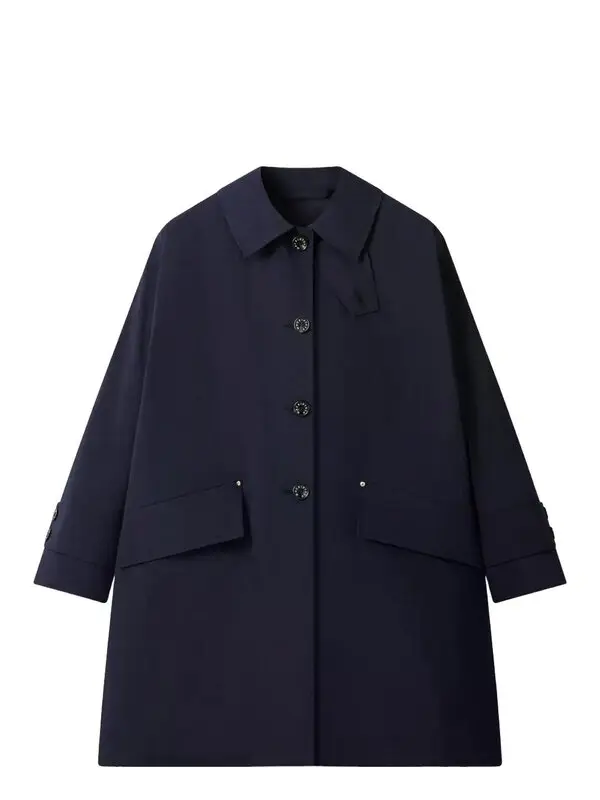 Mackintosh Humbie Buttoned-up Coat - Blue