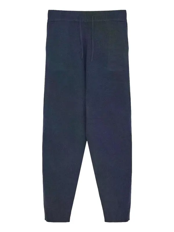 YVES SALOMON Knitted Track Pants - Blue