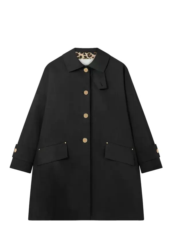 Mackintosh Humbie Button-up Coat - Black