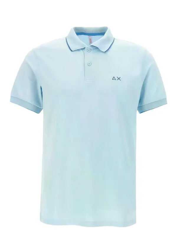 SUN 68 Embroidered-logo Polo Shirt - Blue