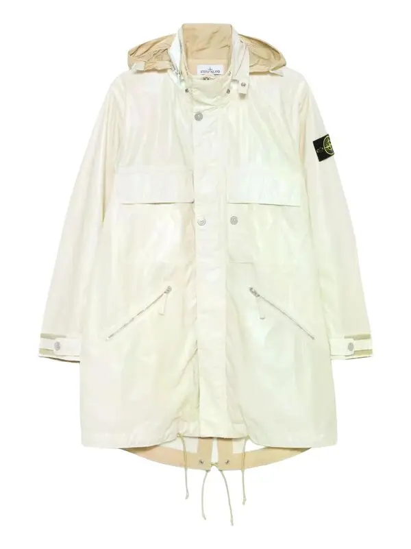 Stone Island Logo-patch Parka - Neutrals