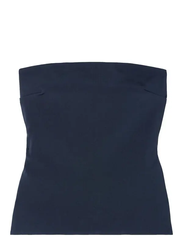 ESSE STUDIOS Illi Strapless Knitted Top - Blue
