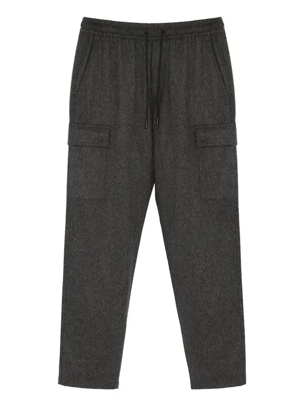 YVES SALOMON Knitted Tapered Trousers - Grey