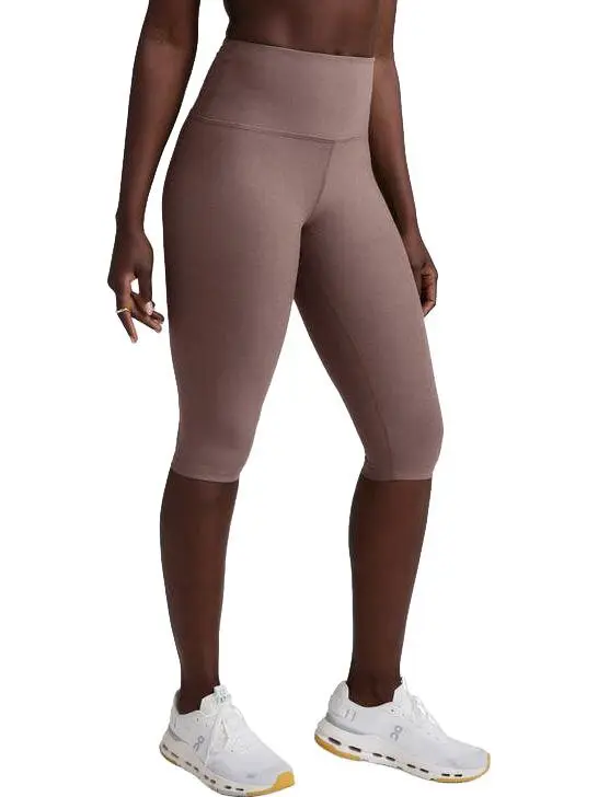 Beyond Yoga High Waist Crop Leggings - Rosey Taupe Heather