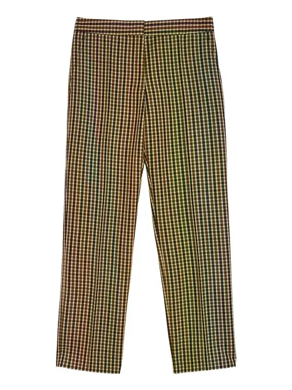 JIL SANDER Checked Trousers - Brown