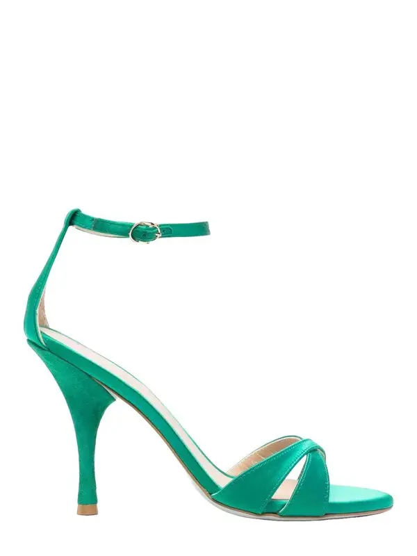 Roberto Festa 100mm Leather Heeled Sandals - Green