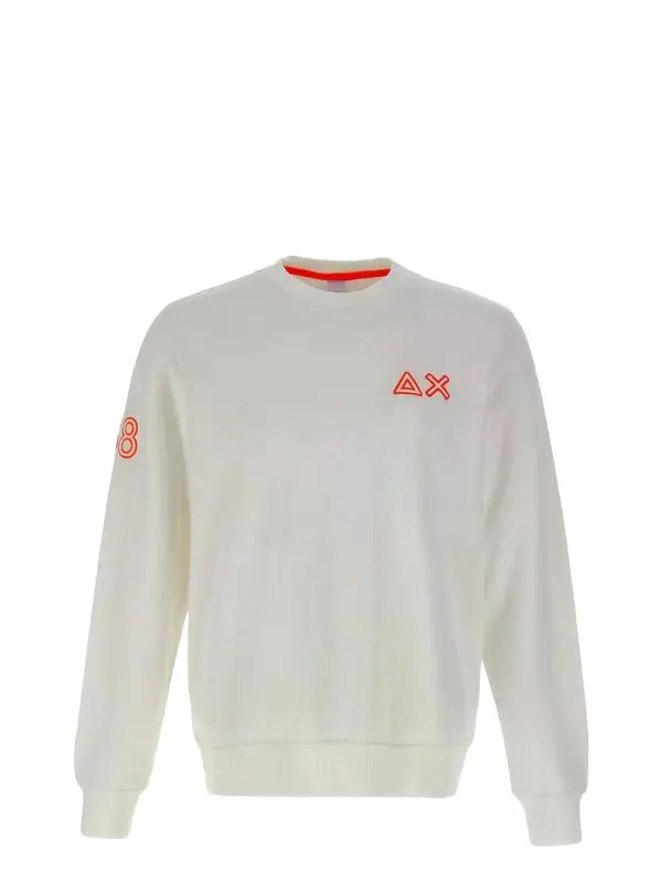 SUN 68 Logo-embroidered Sweatshirt - White