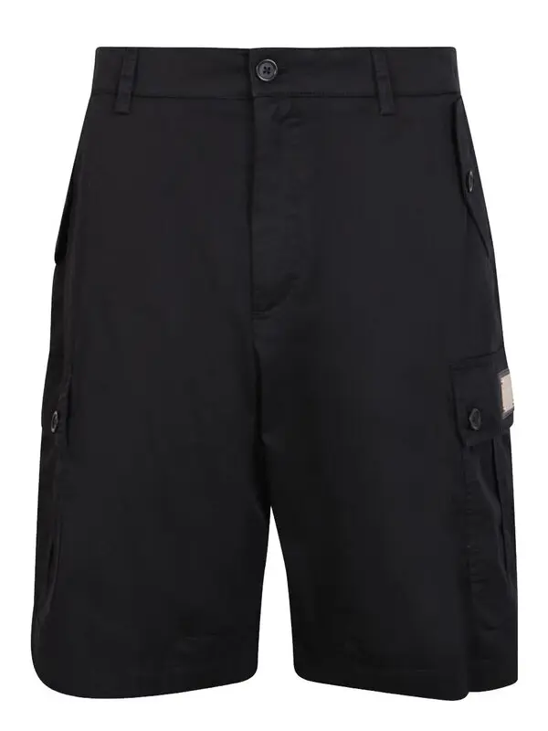 Dolce & Gabbana Cotton Cargo Shorts - Black