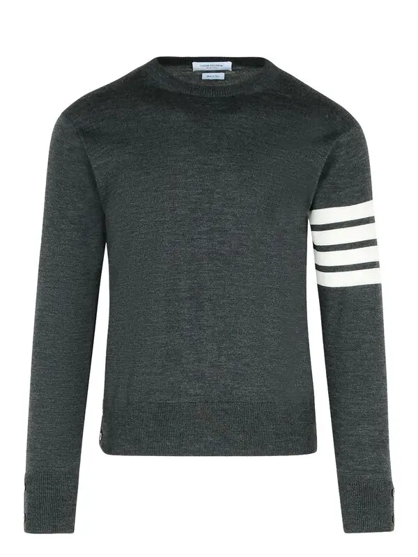 Thom Browne Crewneck Sweater - Grey
