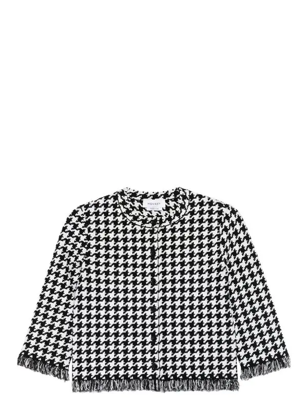 Alexander McQueen Houndstooth Jacket - Black