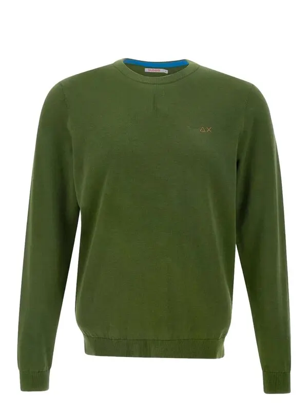 SUN 68 Crew-neck Cotton Jumper - Green