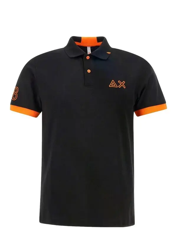 SUN 68 Jersey Polo Shirt - Black