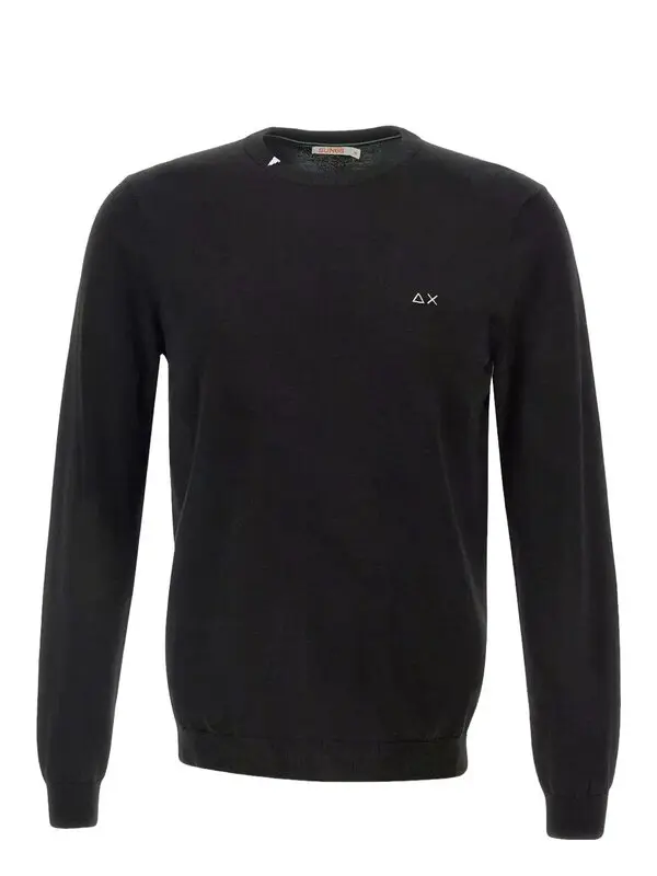 SUN 68 Crew-neck Long-sleeve Jumper - Black