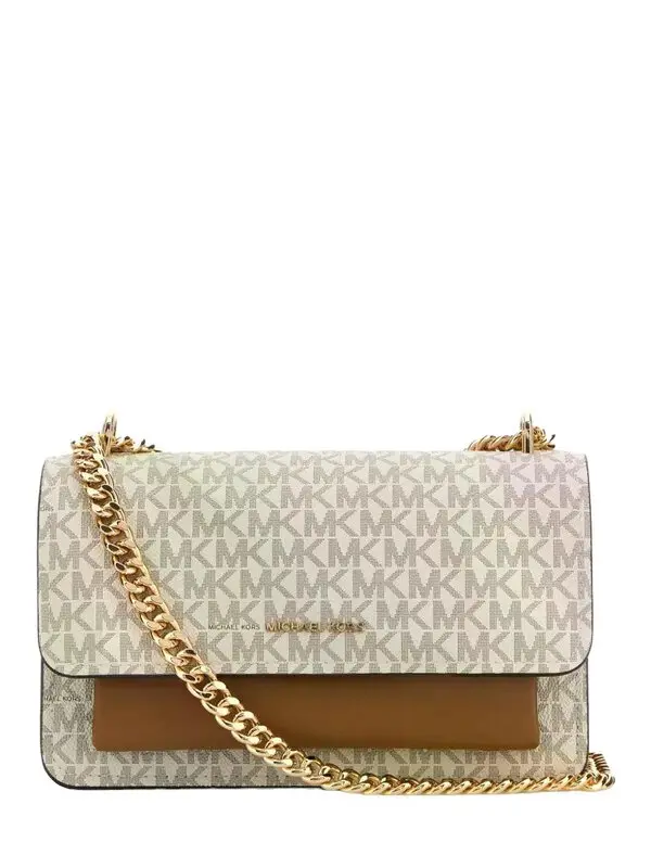 Michael Kors Clair Monogram Cross Body Bag - Neutrals