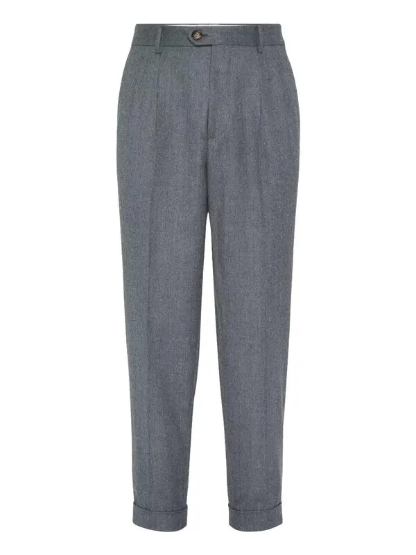 Brunello Cucinelli Pleated Trousers - Grey