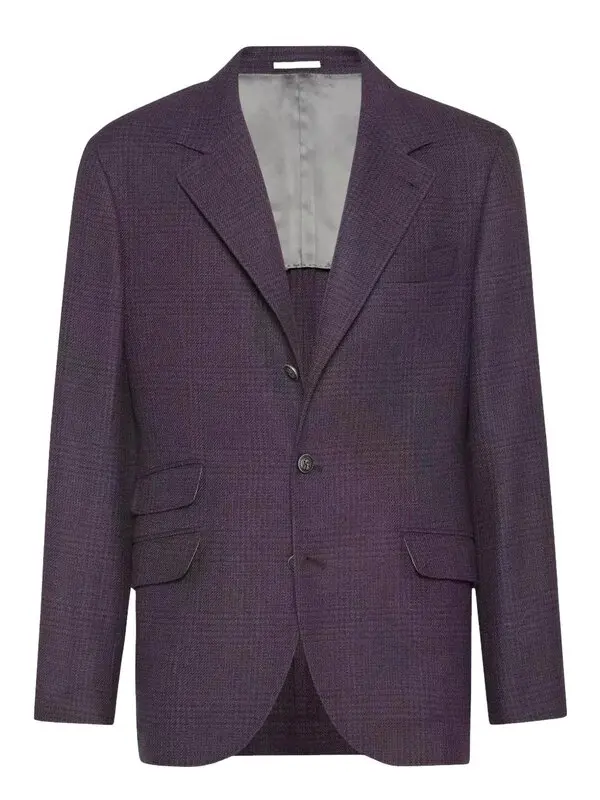 Brunello Cucinelli Single-breasted Blazer - Purple
