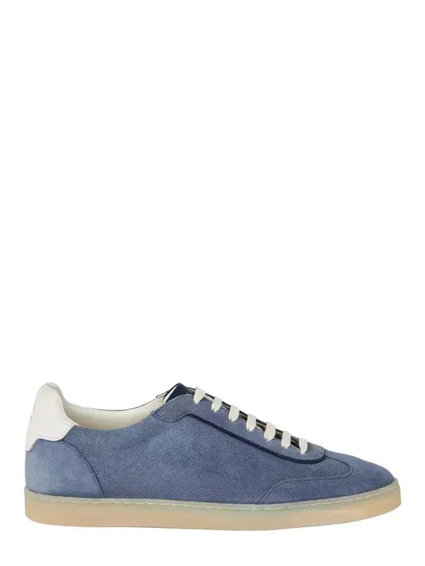 Brunello Cucinelli Suede Lace-up Sneakers - Blue