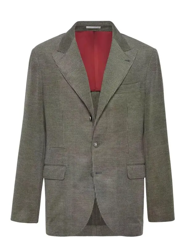 Brunello Cucinelli Striped Blazer - Brown