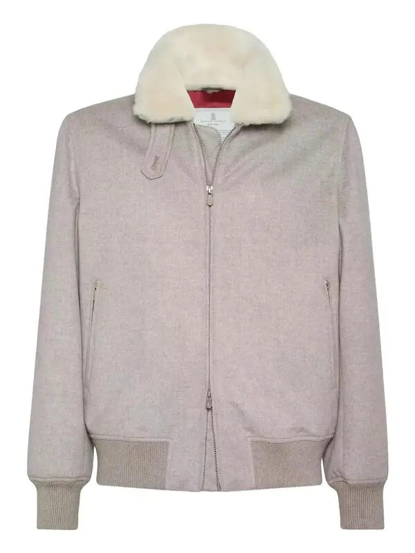 Brunello Cucinelli Bomber Jacket - Grey