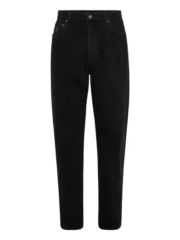 Brunello Cucinelli Logo-patch Jeans - Black