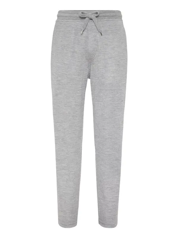 Brunello Cucinelli Drawstring Slim-fit Joggers - Grey