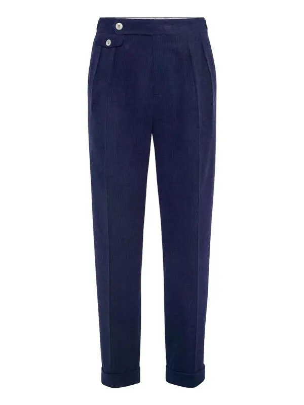 Brunello Cucinelli Pleated Tailored Trousers - Blue