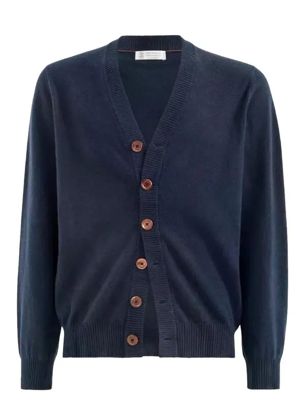 Brunello Cucinelli Cashmere Cardigan - Midnight Navy