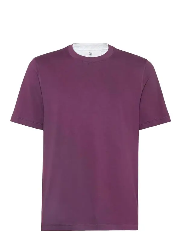 Brunello Cucinelli Cotton T-shirt - Purple