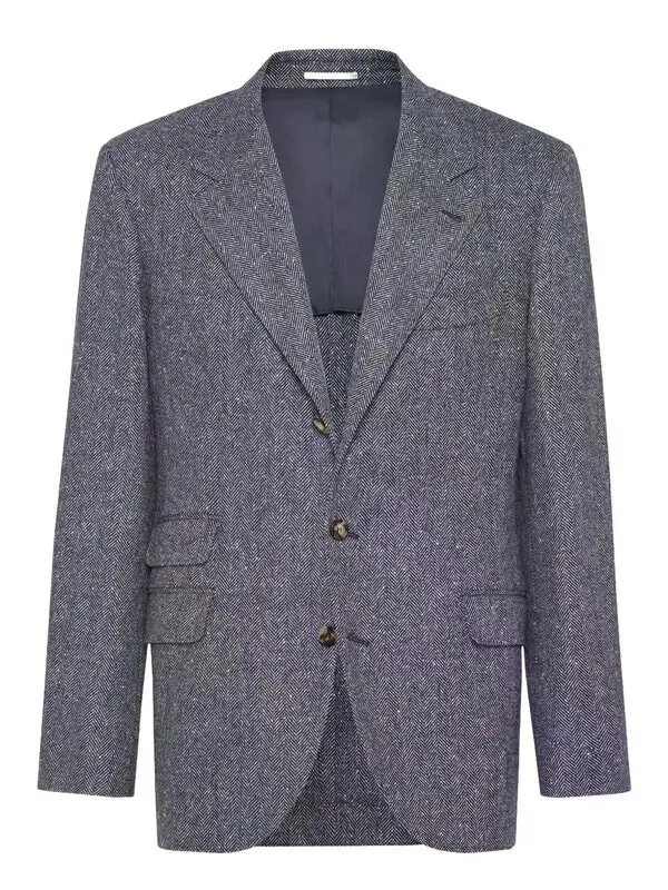Brunello Cucinelli Single-breasted Blazer - Grey