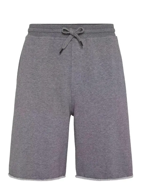 Brunello Cucinelli Cotton Track Shorts - Grey