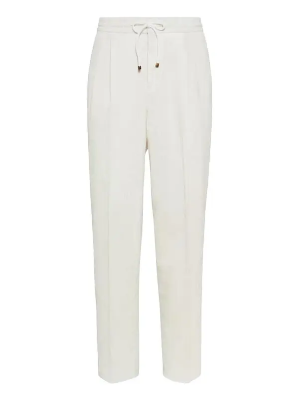 Brunello Cucinelli Cotton Trousers - Neutrals