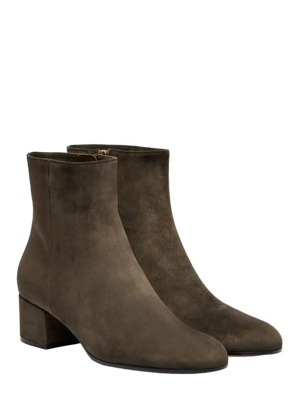 GIANVITO ROSSI Joelle 45 Suede Ankle Boots - Brown