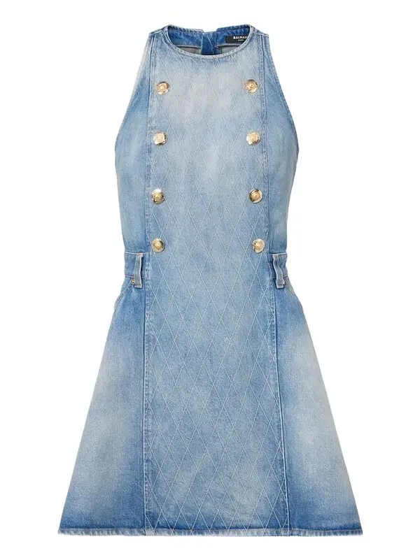 Balmain Denim Minidress - Blue