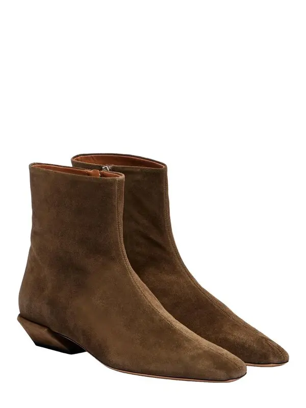 Paris Texas Bettina 25 Suede Ankle Boots - Brown