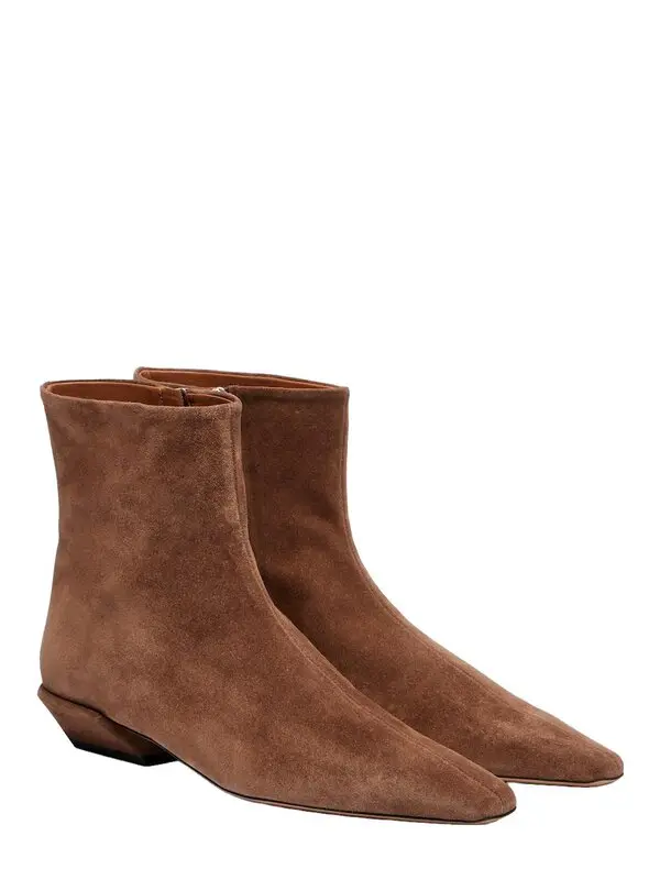 Paris Texas Bettina 25 Suede Ankle Boots - Brown