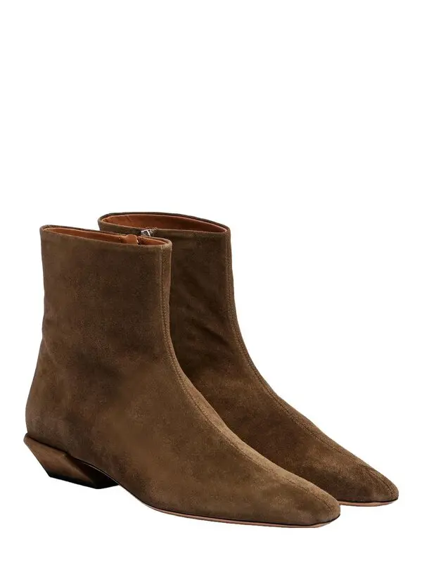 Paris Texas Bettina 25 Suede Ankle Boots - Brown