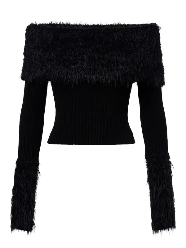 Jean Paul Gaultier Ribbed-knit Top - Black