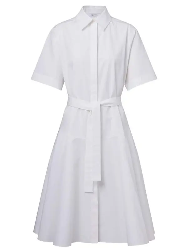 Alexander McQueen Cotton Poplin Shirt Dress - White