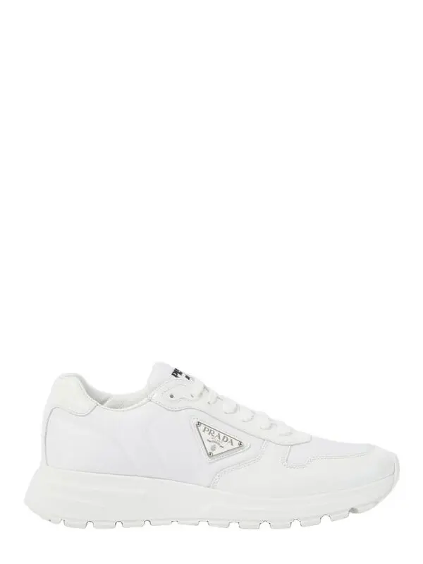 Prada Re-nylon And Leather Sneakers - White