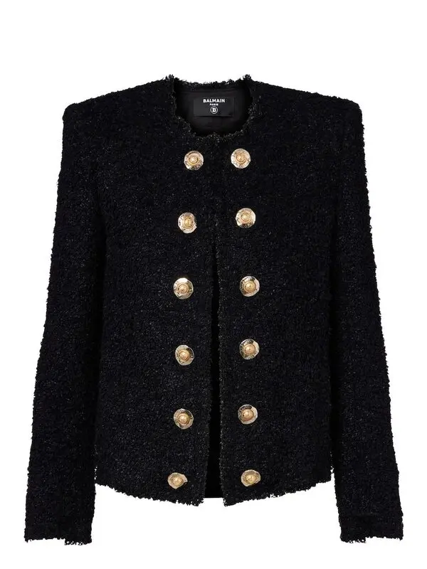 Balmain Tweed Jacket - Black