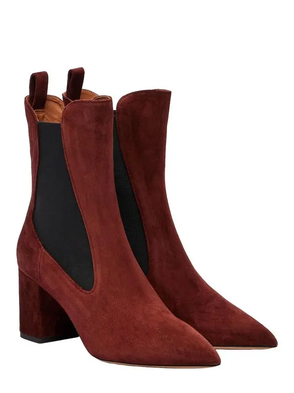 Paris Texas Anja 70 Suede Ankle Boots - Red