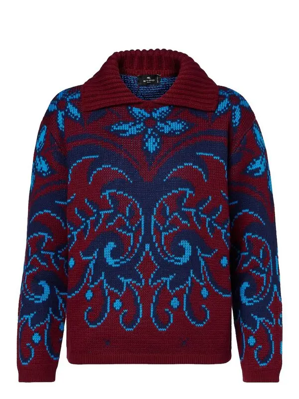 Etro Paisley Wool Jacquard Polo Sweater - Multicoloured